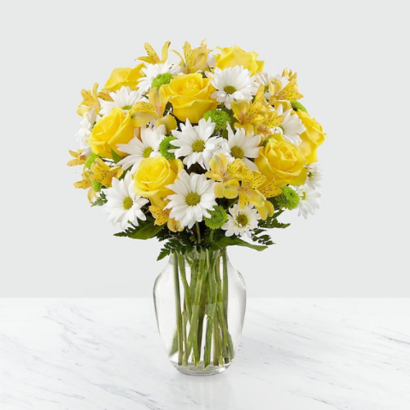 BUQUET COM ROSAS E MARGARIDAS B513